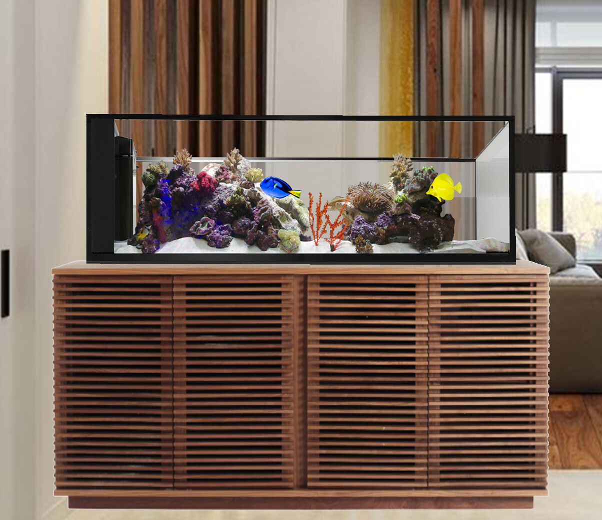 NUVO INT 100 Gallon Peninsula Reef Ready Aquarium