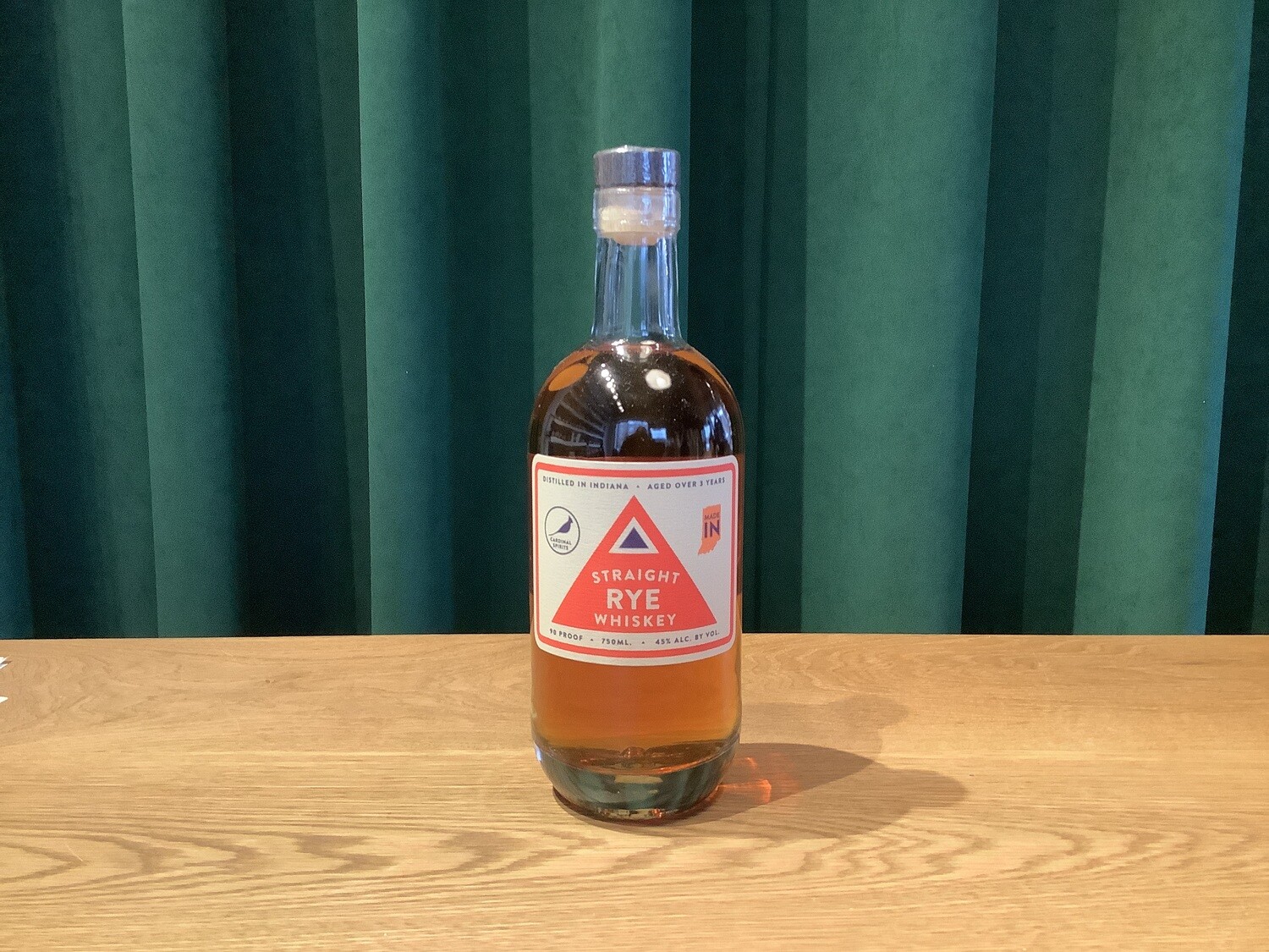 Cardinal Spirits, 3 Years Old Straight Rye Whiskey 90 Proof
