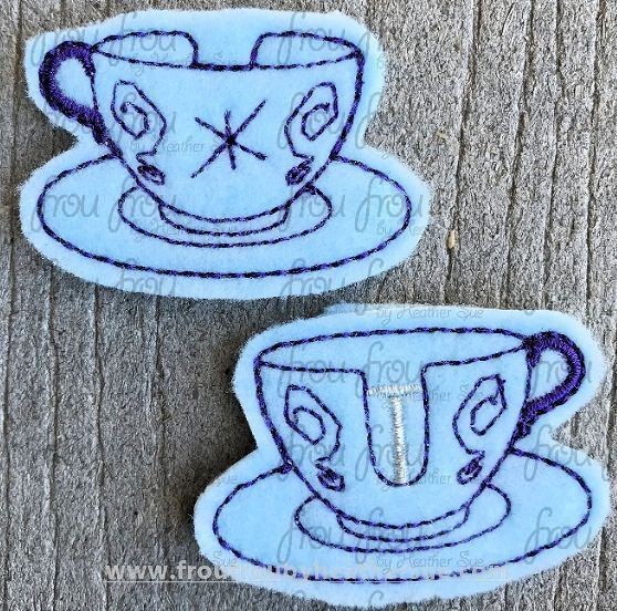 Clippie Mad Tea Cup Ride Mint TWO Design Set Machine Embroidery In The ...
