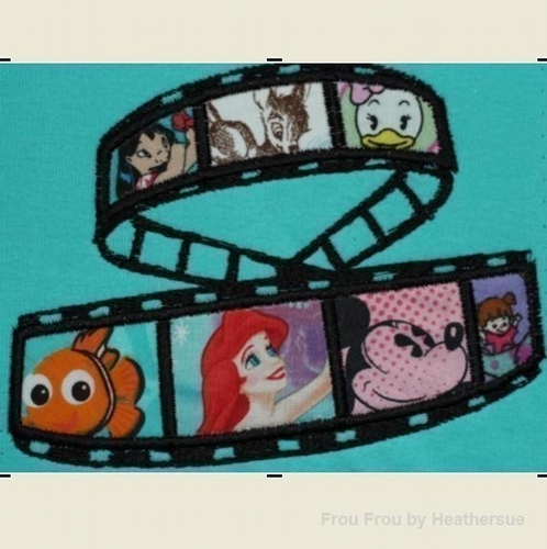 Movie Film Strip Machine Applique Embroidery Design, multiple sizes ...