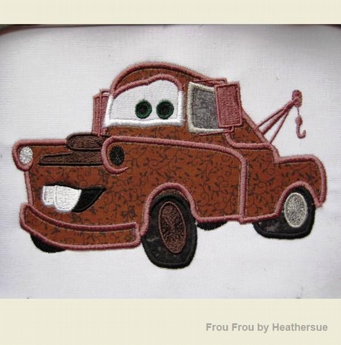 Tow Mata Car Machine Applique Embroidery Design, Multiple sizes ...