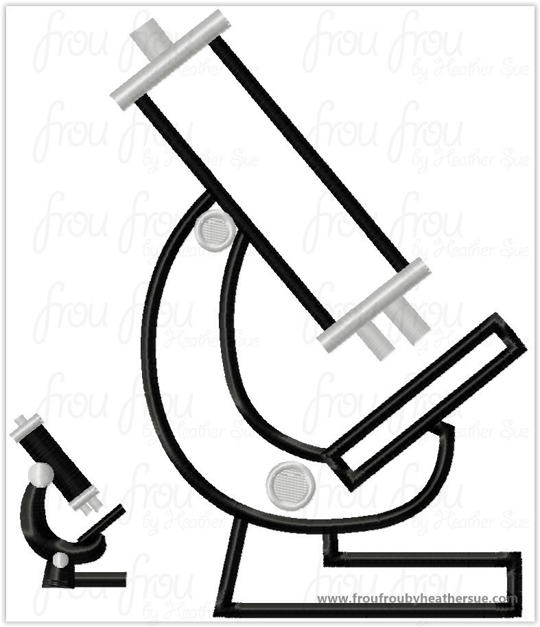 Microscope Science Applique Embroidery Design, multiple sizes ...
