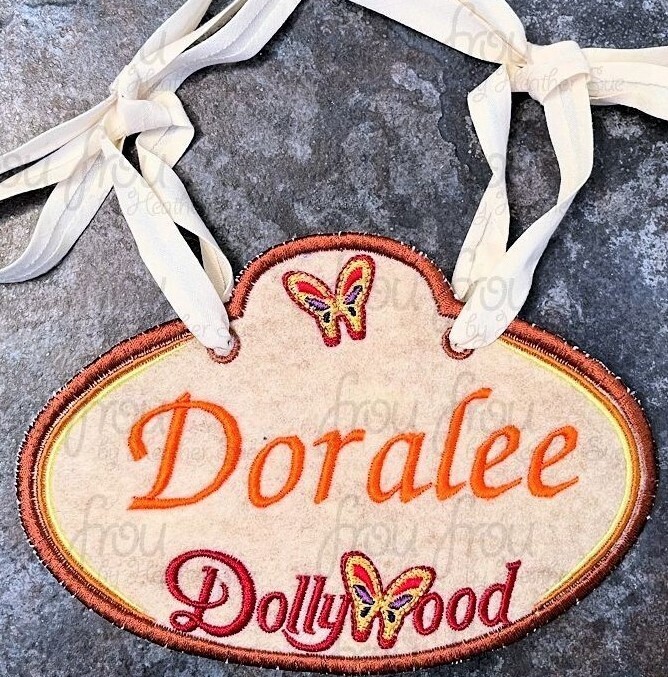 Doll Wood Theme Park Stroller and Name Tag Fish Extender IN THE HOOP Machine Applique Embroidery ...