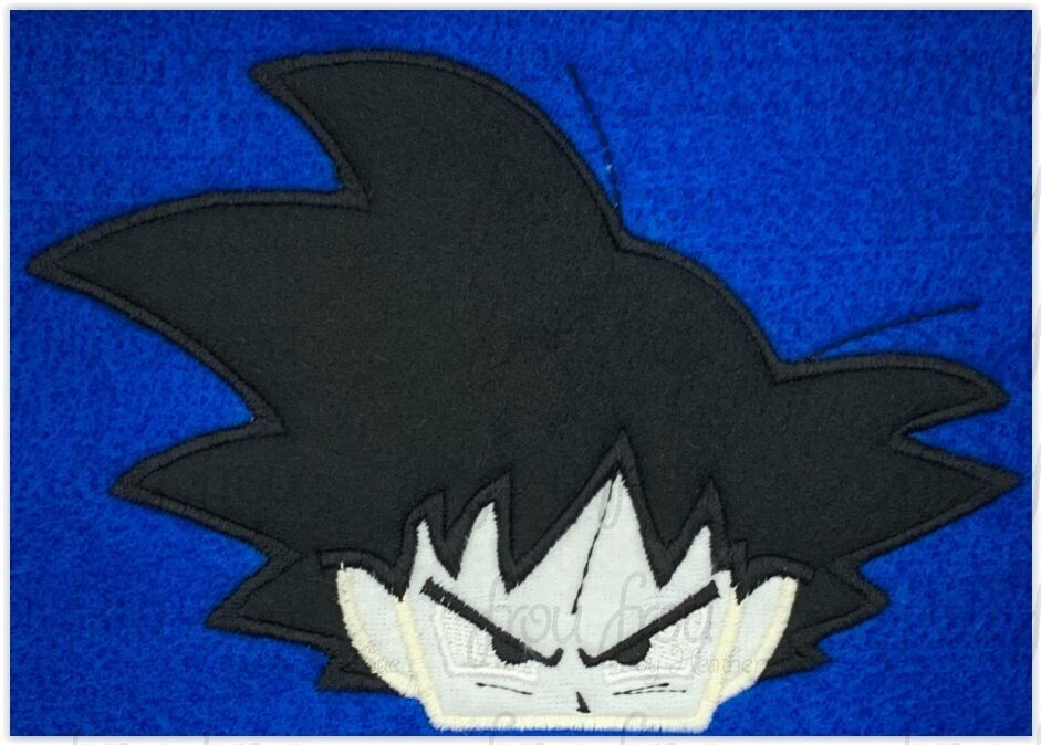 Gokoo Dragon Anime Peeker Machine Applique and Filled Embroidery Design ...
