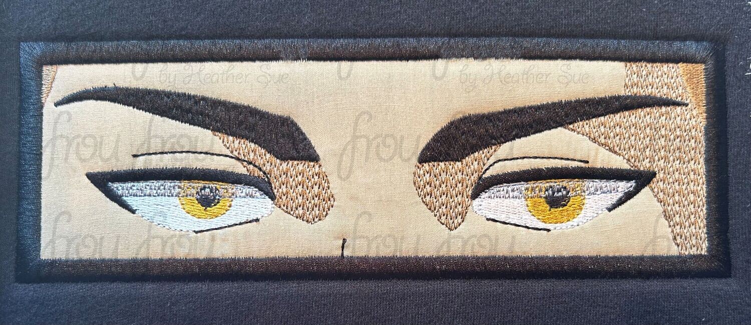 Jean Eyes Anime Machine Applique and Filled Embroidery Design, Multiple ...