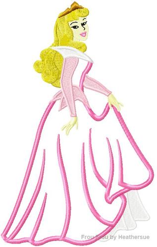 Sleeping Pretty Full Body Princess Machine Applique Embroidery Design ...