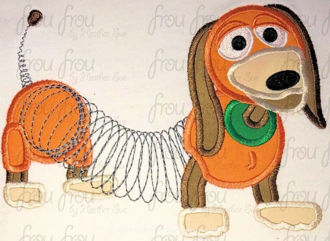 Slinking Dog Toy Movie Machine Applique Embroidery Design, 4″-16 ...