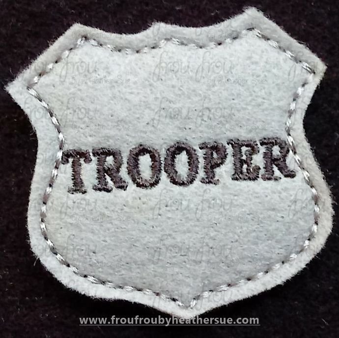 Clippie State Trooper Police Badge Machine Embroidery In The Hoop ...