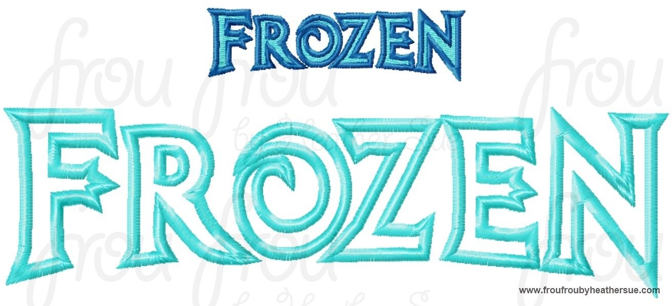 Freezing Logo Machine Applique Embroidery Design, multiple sizes ...