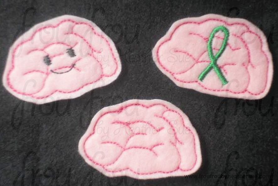 Clippie Brain Internal Organs THREE Design SET Machine Embroidery In ...