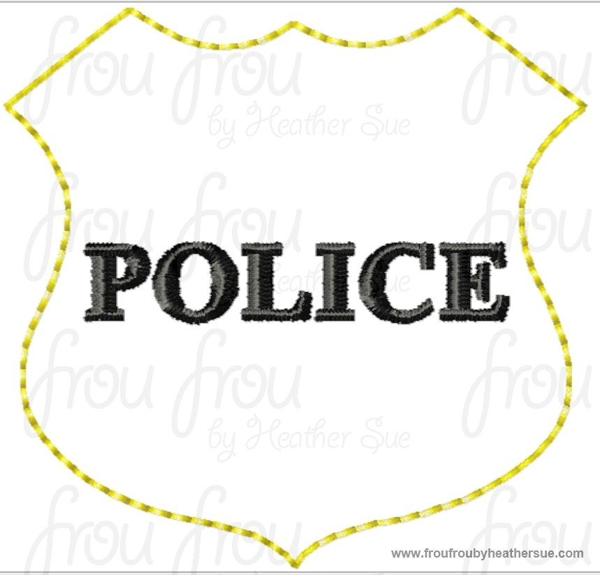 Clippie Police Badge Machine Embroidery In The Hoop Project 1.5, 2, 3 ...