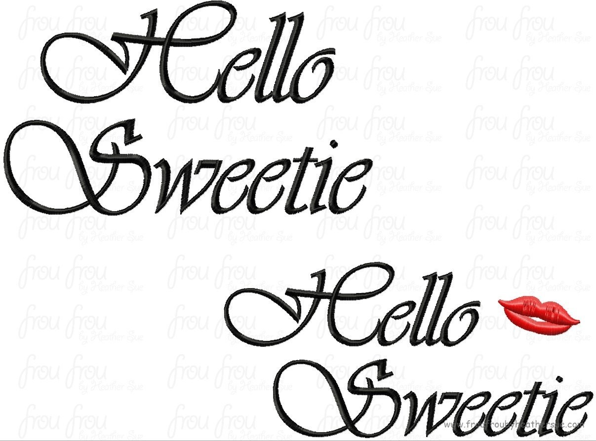 Hello Sweets with and without Lips Who Machine Embroidery Design ...