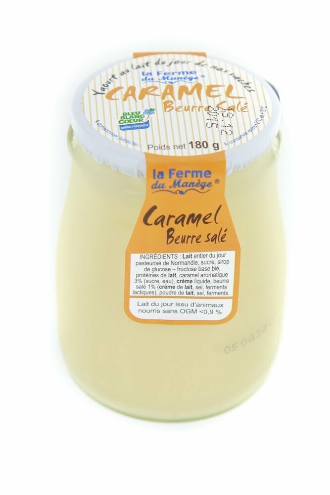 Lot de 6 Yaourts Entier Caramel Beurre sale 130 g.
