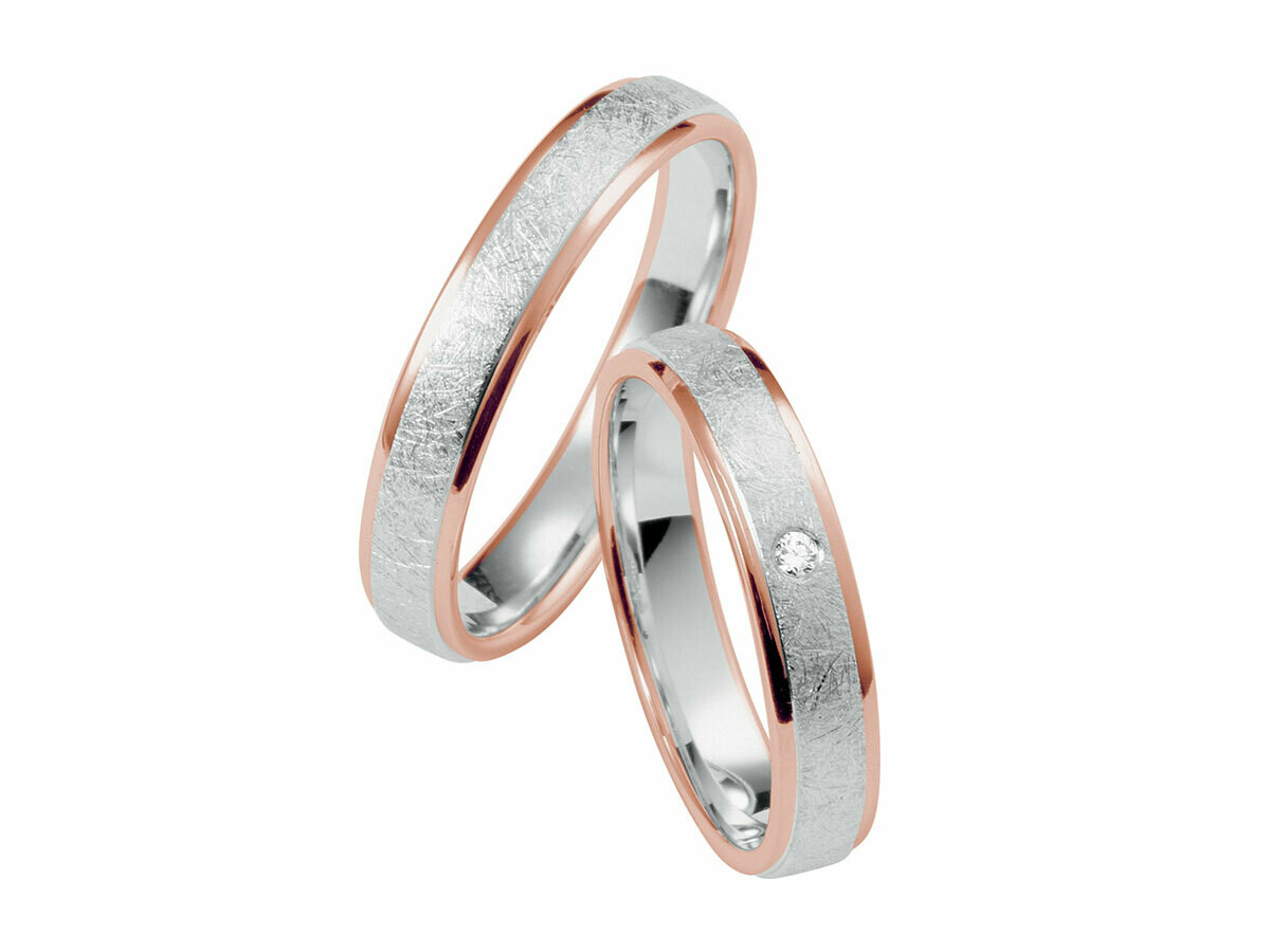 Eheringe Set Weißgold Rotgold Trauringe Ringe - Online Shop - Juwelier Eder