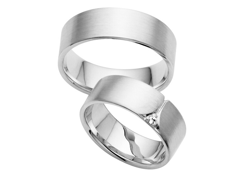 Eheringe Set Weißgold Trauringe Ringe - Online Shop - Juwelier Eder