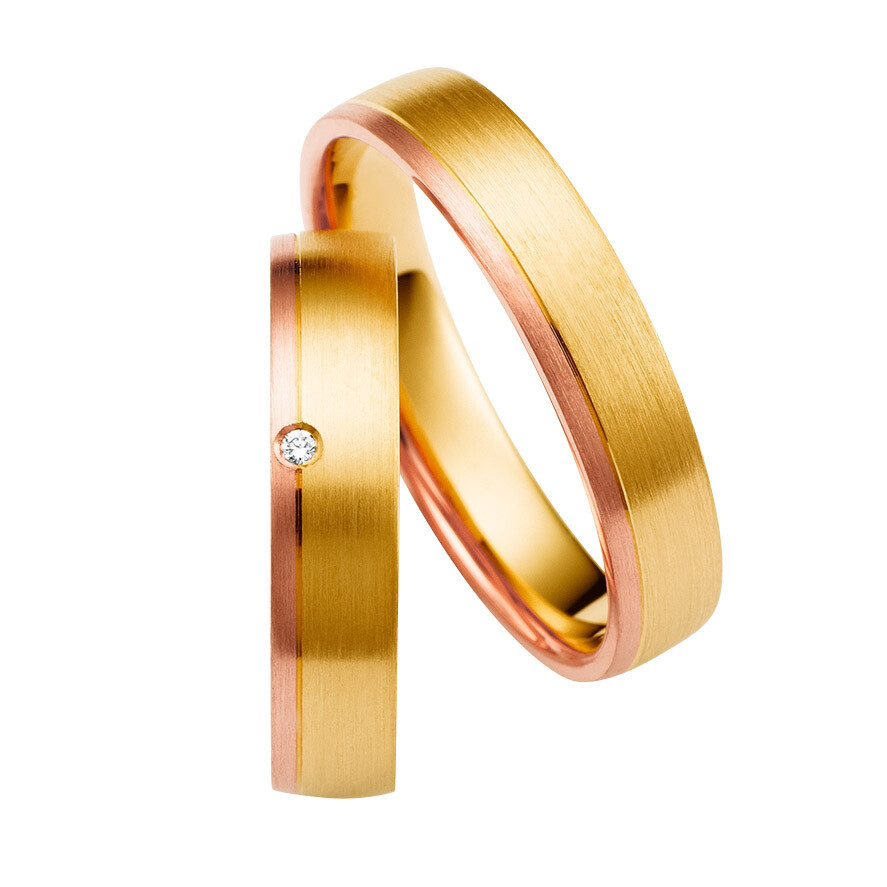 Eheringe Set Rotgold Gelbgold Trauringe Ringe - Online Shop - Juwelier Eder