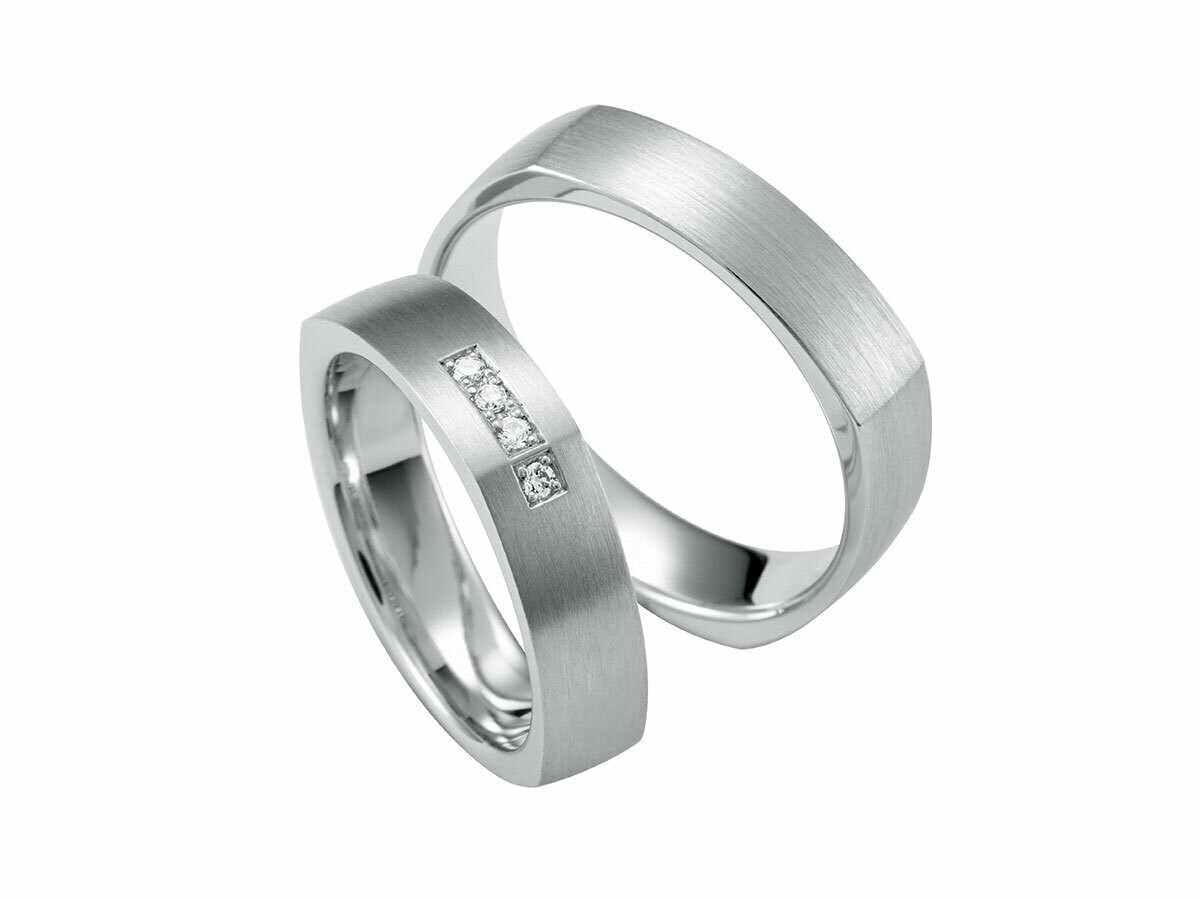 Eheringe Set Weißgold Trauringe Ringe - Online Shop - Juwelier Eder