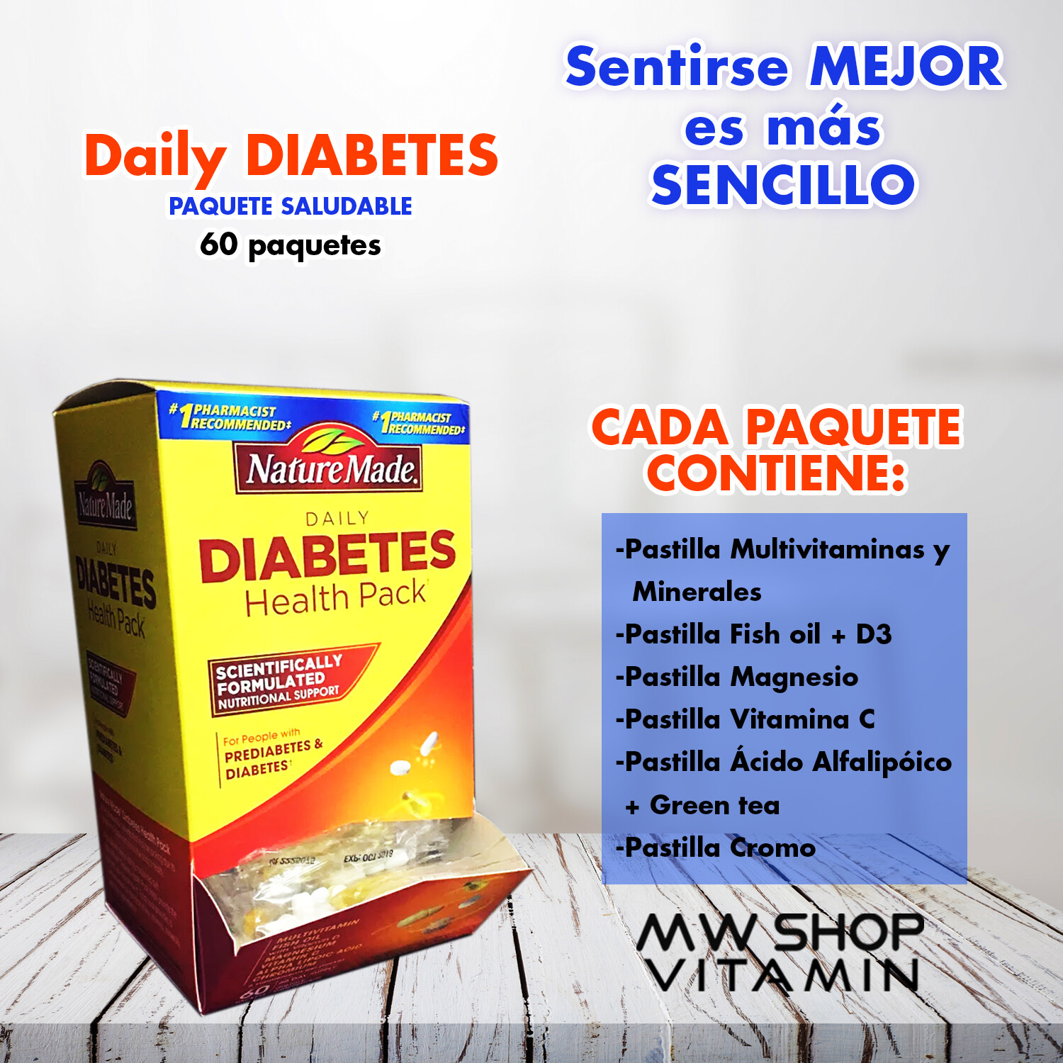 Daily Diabetes Pack, 60packs