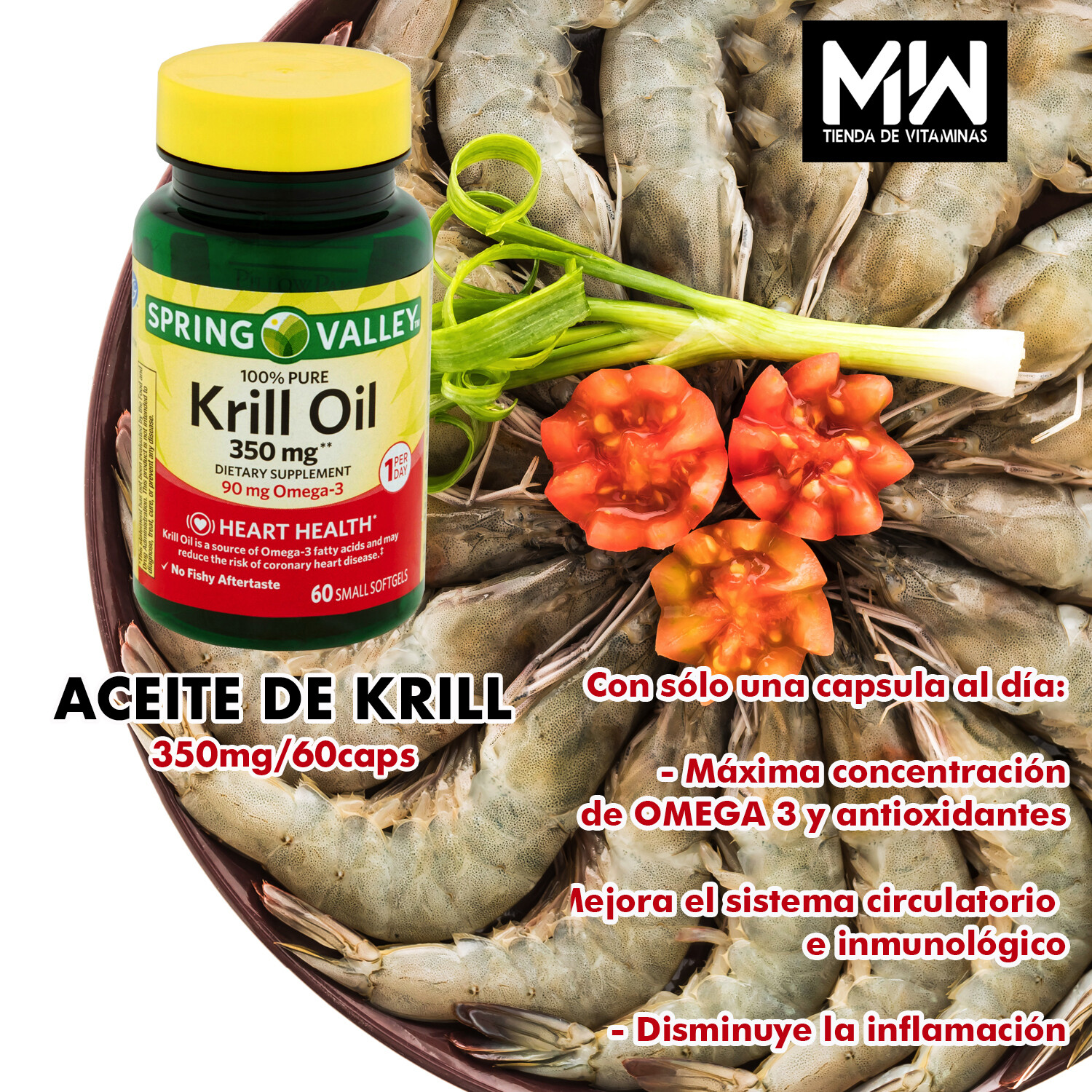 Aceite De Krill / Krill oil 350 mg. 60 Caps.
