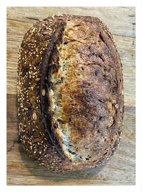 Artisan Multigrain Sourdough Bread Loaf 700 gram By Burnham Bakery
