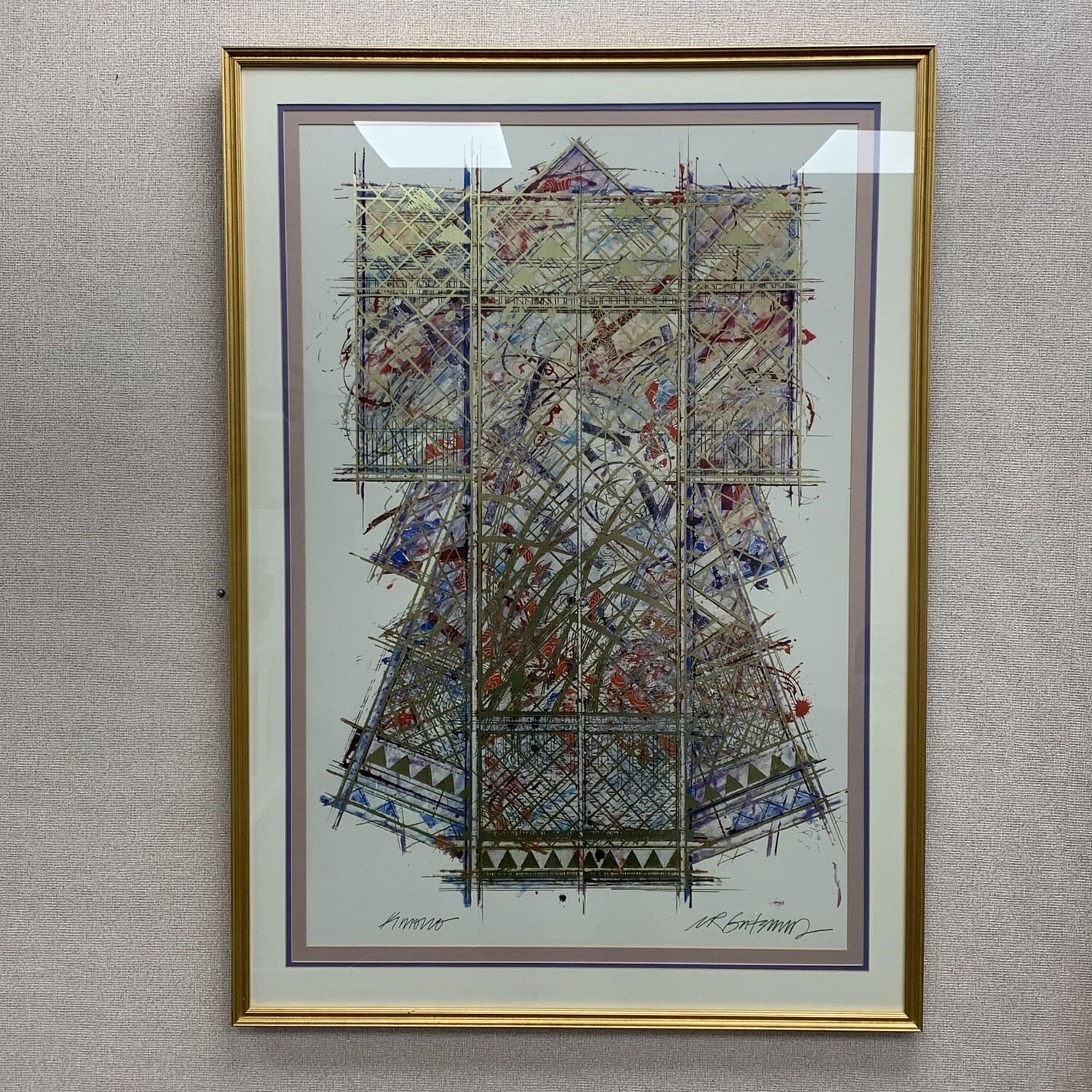 William Gatewood Signed "Kimono" Framed Print 30" X 42"