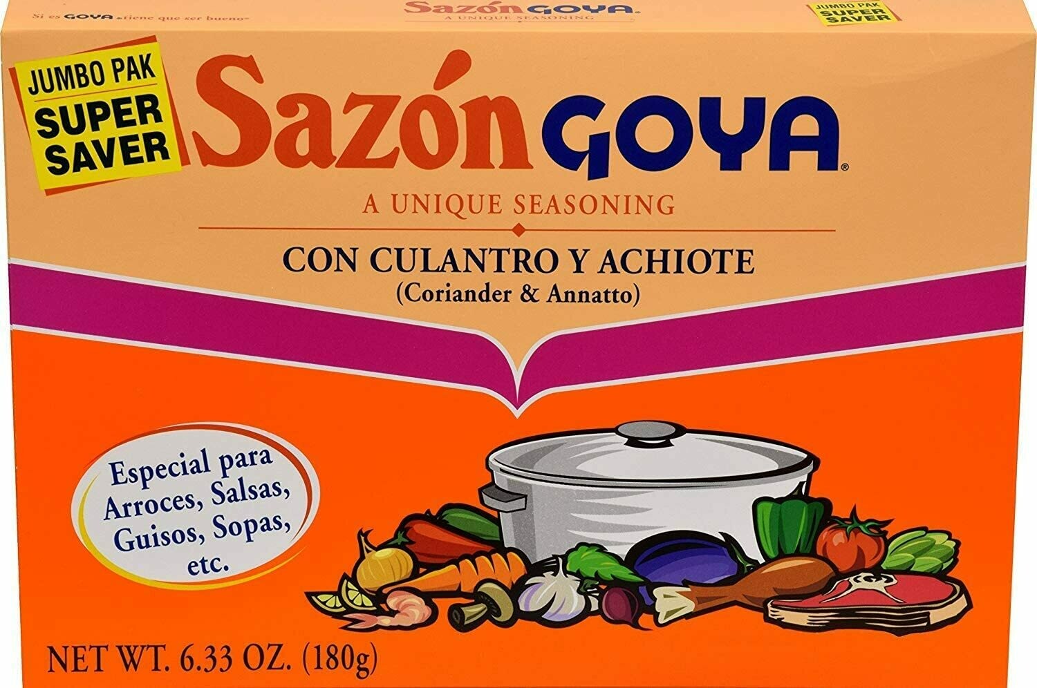 GOYA SAZON CULANTRO & ACHIOTE 180G - Store - Paraiso Tropical - Latin ...