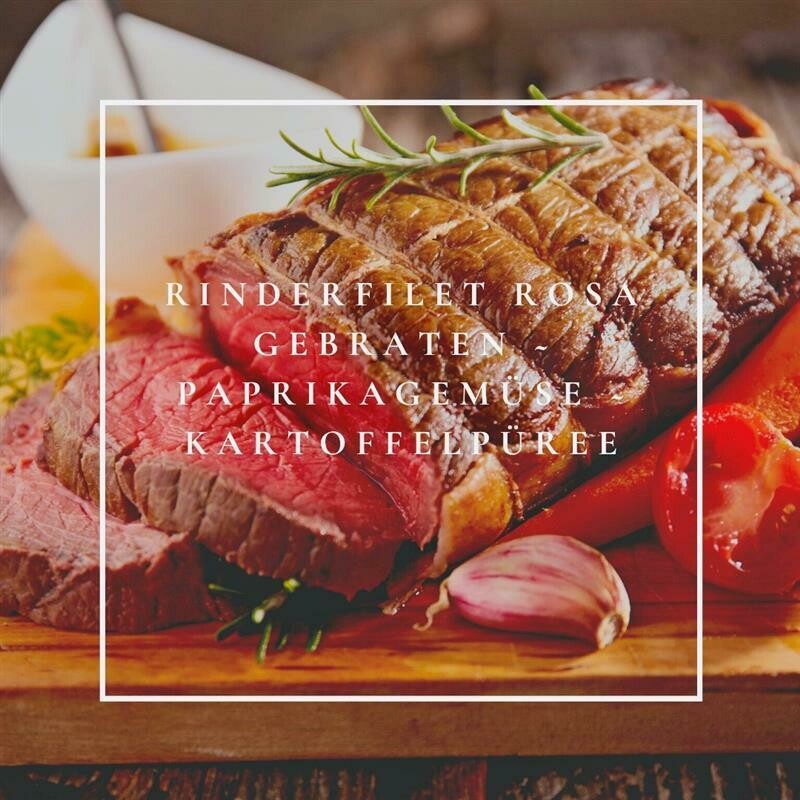 Rinderfilet rosa gebraten ~ Tomatenhafer ~ Petersilienpesto