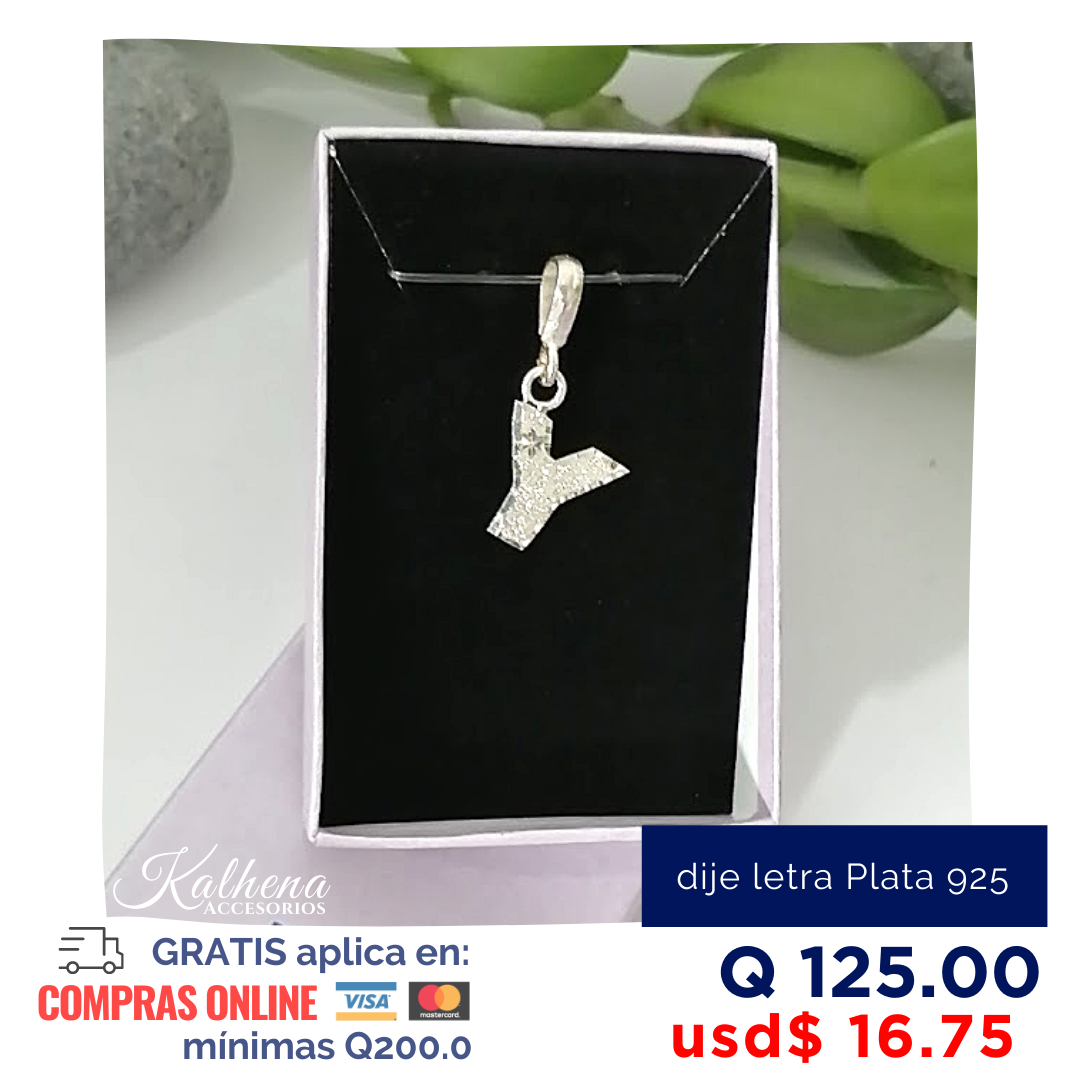 Dije letra Y Plata 925