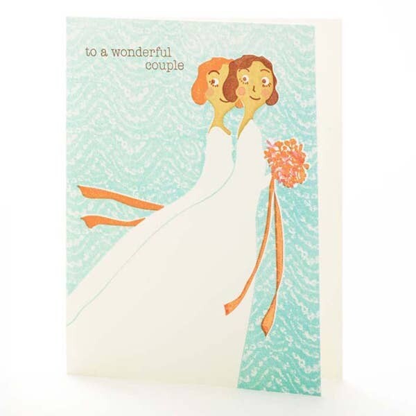 Two Brides Wedding Card