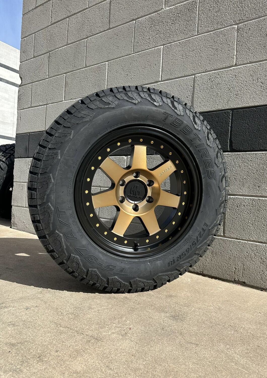 Wheel & Tire Mayhem 18x9 6x135 Bronze/Black Wheels & 33X12.50R18 ...