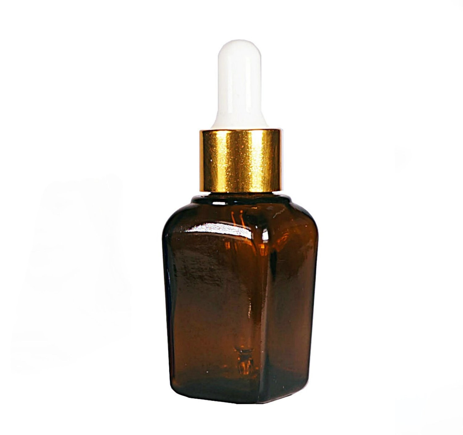 25ml, Square Glass Amber Dropper