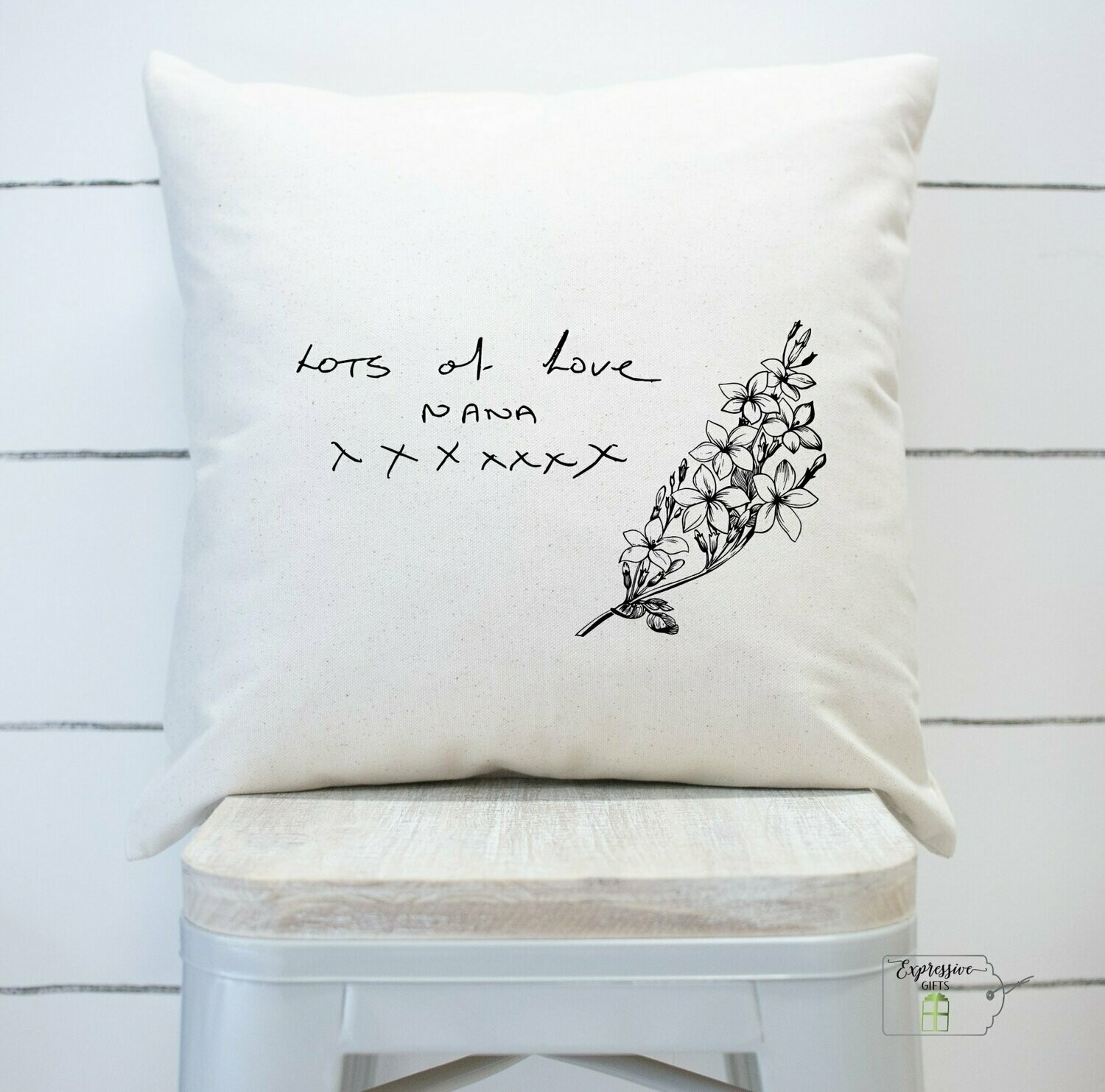 Actual handwriting cushion