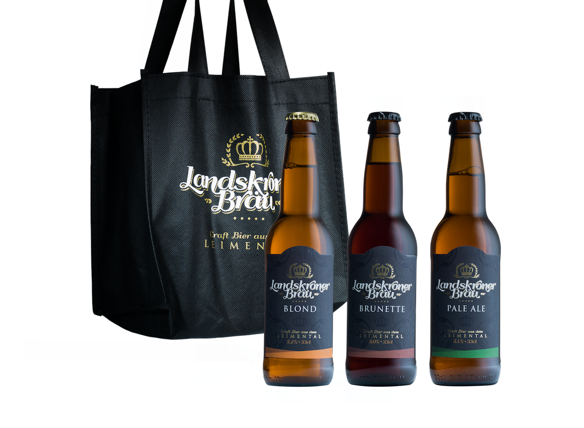 Gemischtes Sixpack mit drei Biersorten