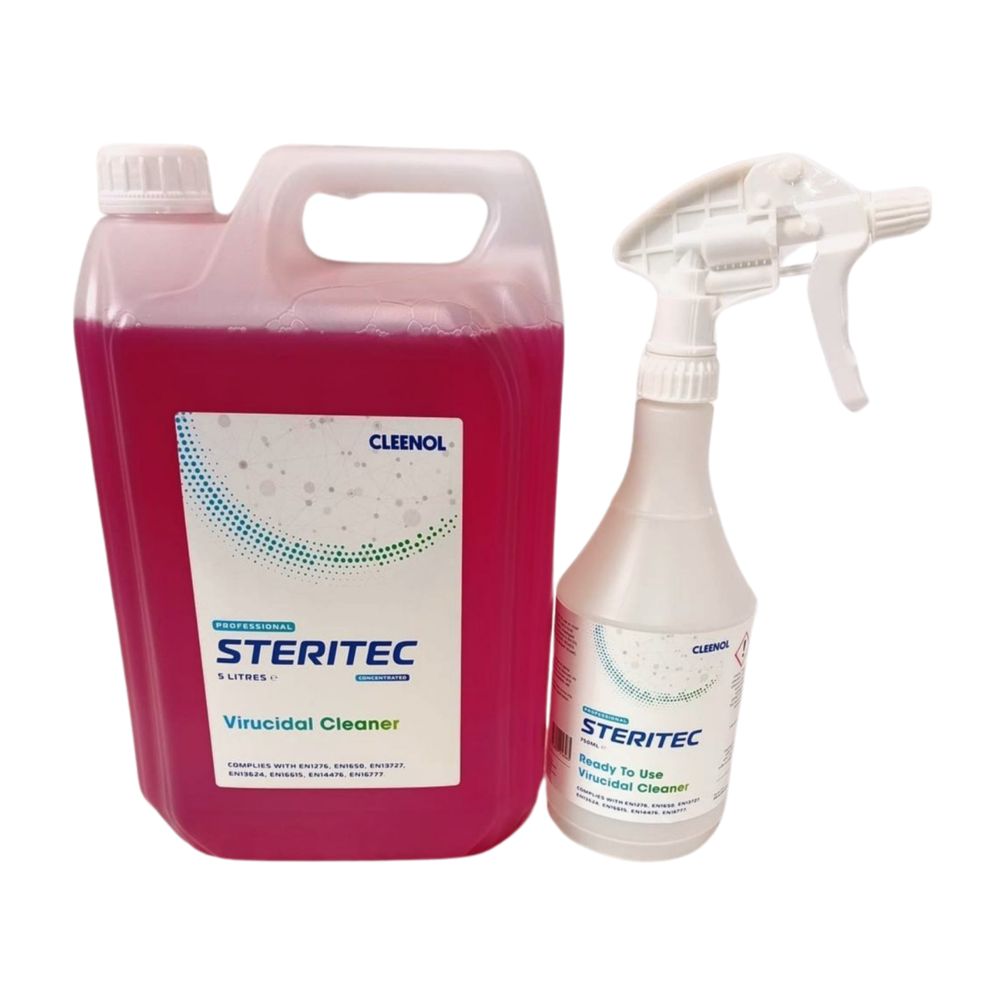 Empty Flask Bottle or Steritec Concentrate Red 5Ltr