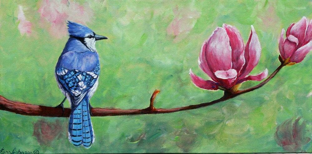 Magnolia & Blue, 8x16