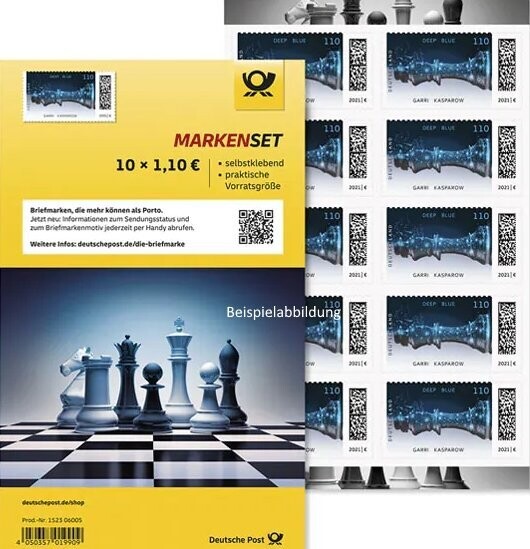 1,10 Briefmarken - 10 Stück selbstklebend im Markenset Matrixcode