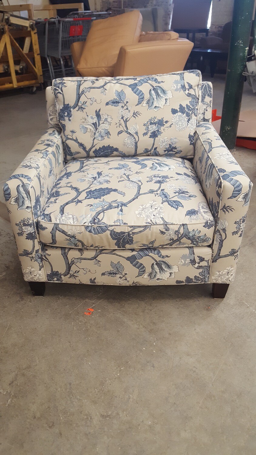 Blue pattern Arm Chair by Hickory Chair (G)