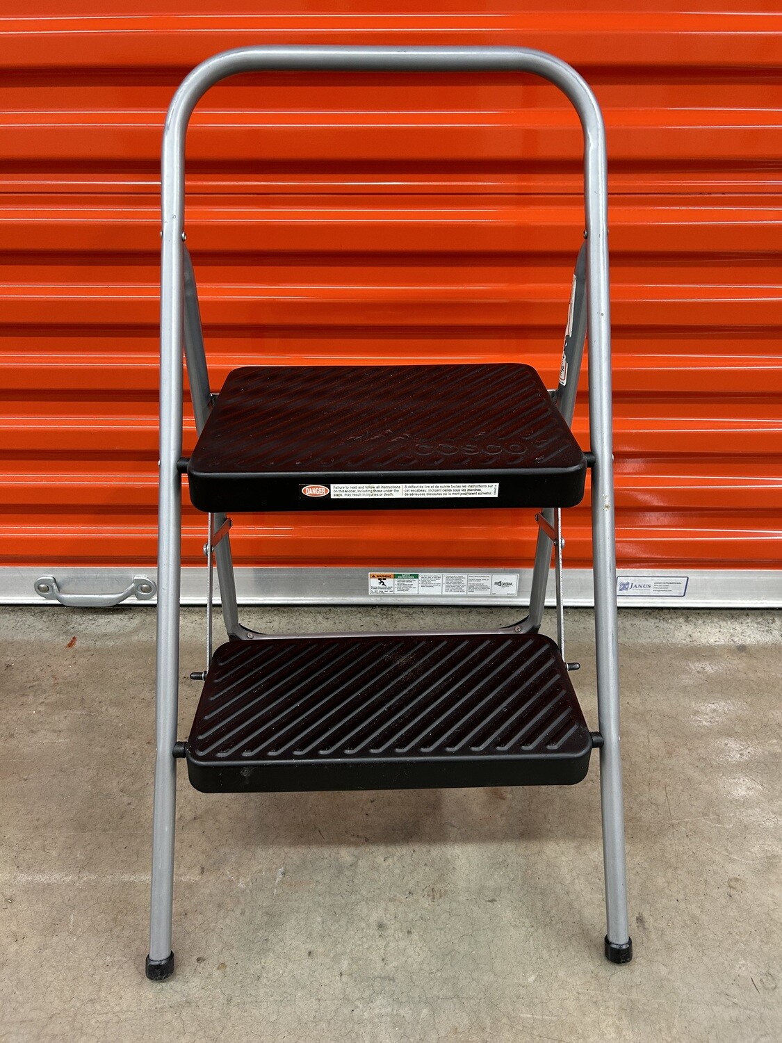 Cosco Folding Step Stool, black/gray #2314