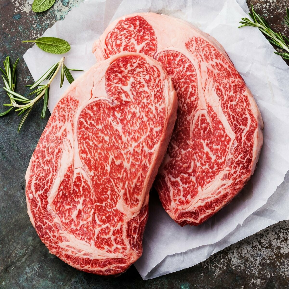 Wagyu Boneless Ribeye (MB9-custom cut) (와규 꽃등심)