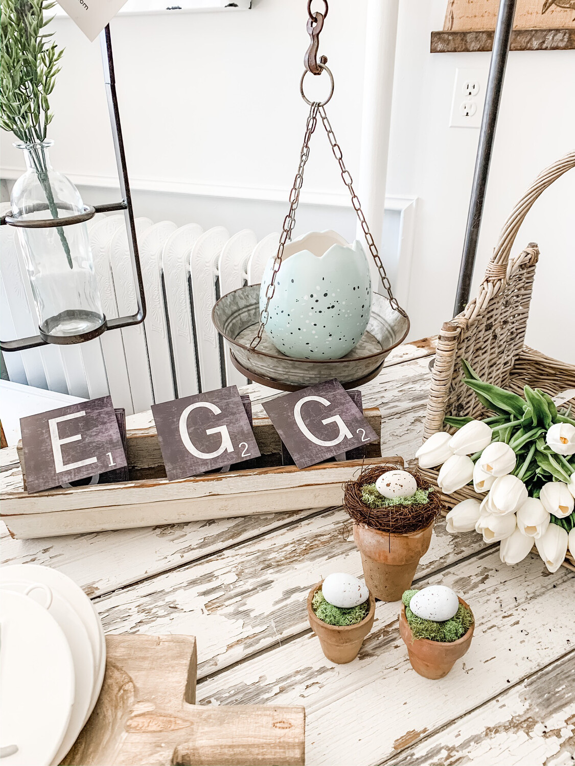 Metal Scrabble Tile Letters