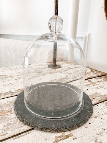 Small Bell Jar With Slate Base