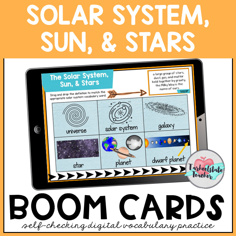 Solar System Vocabulary Activities Boom Cards