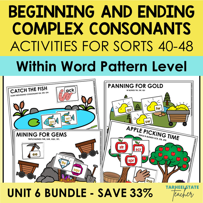 Beginning and Ending Complex Consonants Games