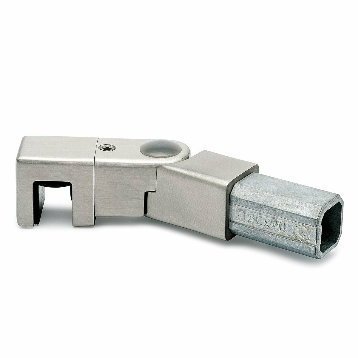 Glashalter 312 Variabel Quadratisch für Stabistangen Edelstahl Design