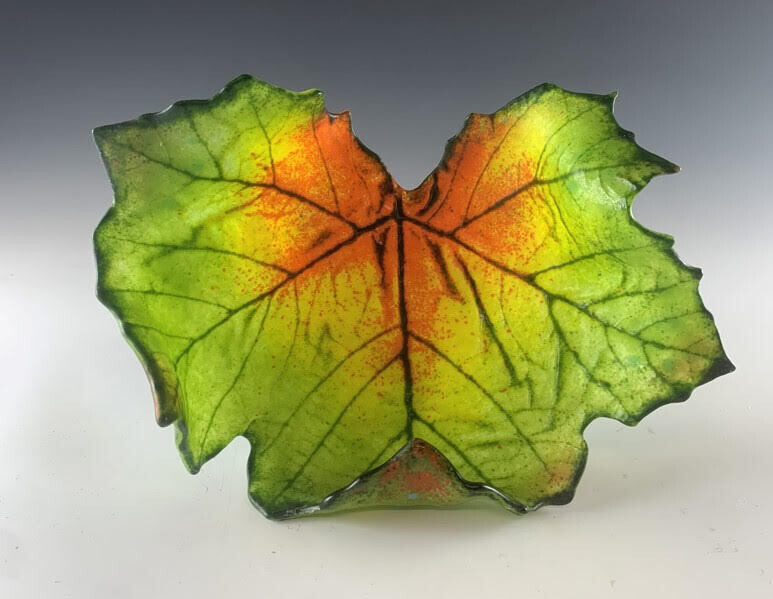 Cast Glass Sycamore Leaf - Medium