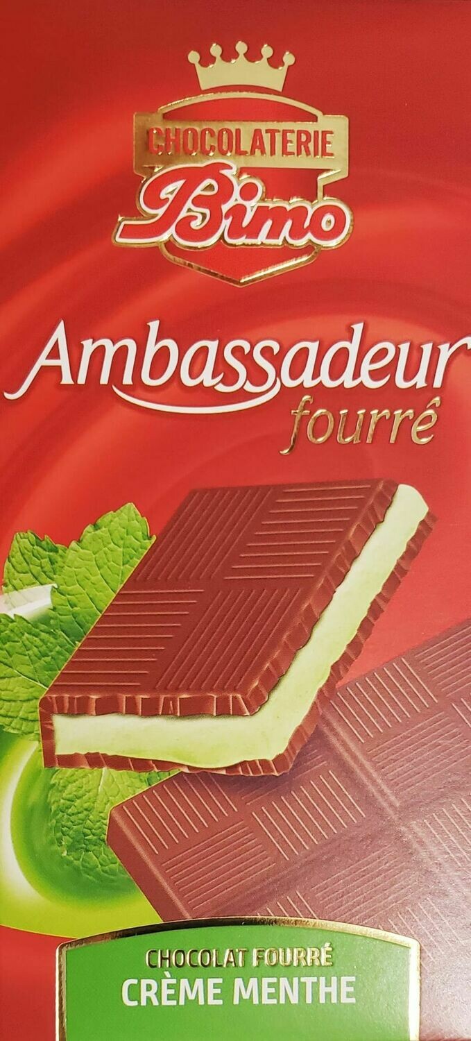 Chocolat fourré crème menthe Ambassadeur BIMO