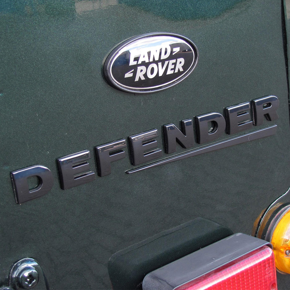 Land Rover Defender Decals, Badges and Lettering – Spare Wheel Carriers ...