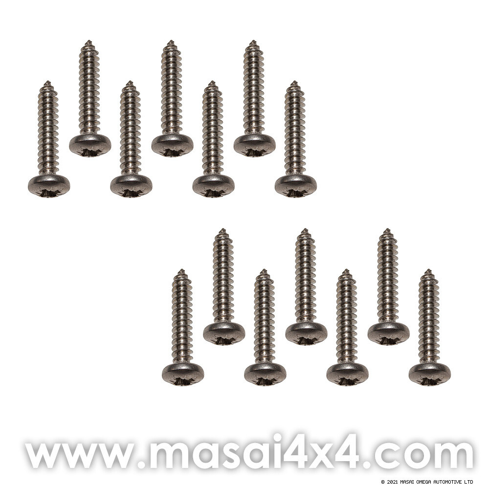 Bonnet Vent Stainless Steel Screws for Defender 14pcs – Sliding Side ...