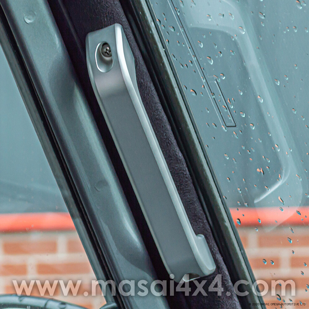 Billet Aluminium A-Pillar Grab Handle (Silver/Black) – Defender 1987 ...