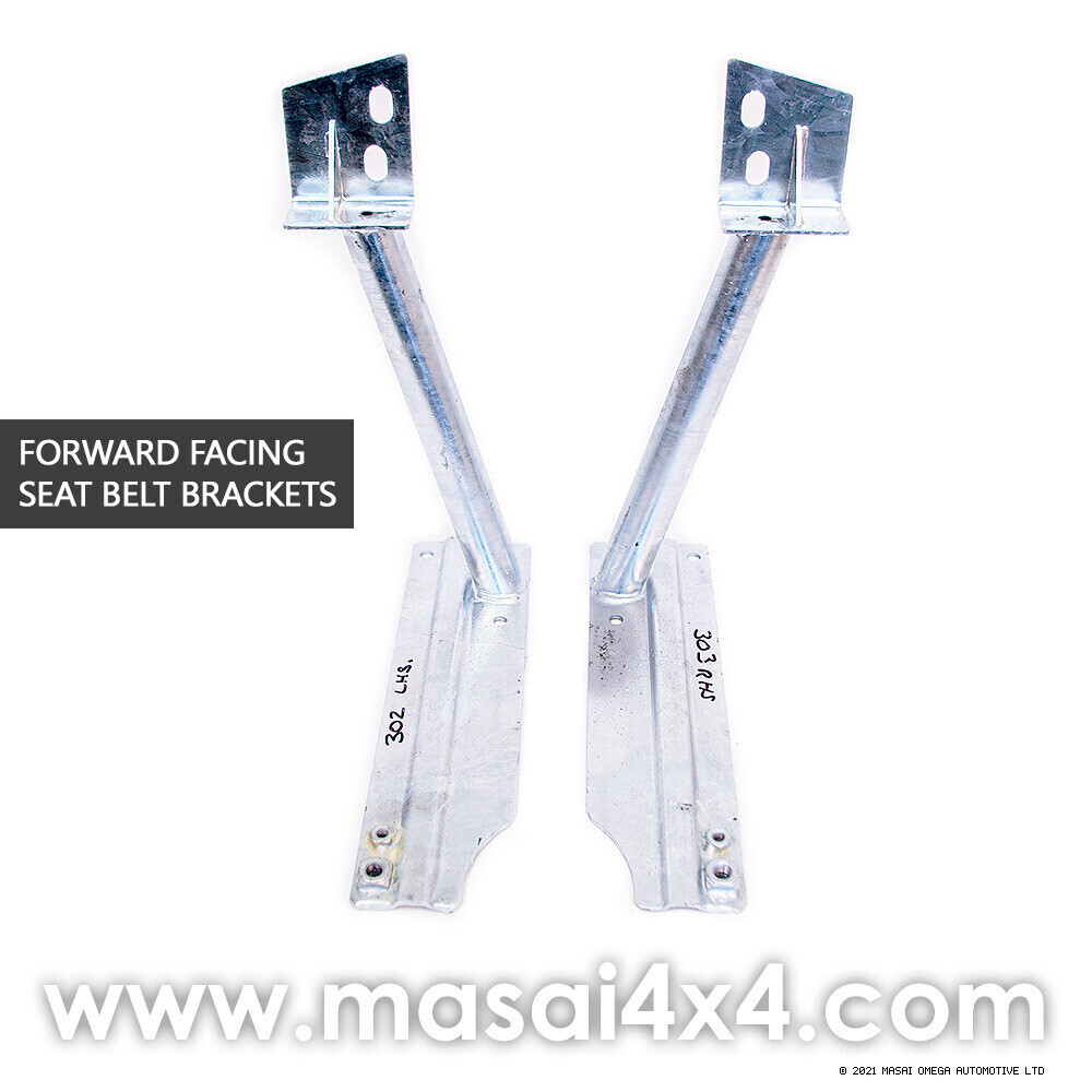 Pair of Rear Row Forward Facing Seatbelt Brackets For Use With Wheel ...